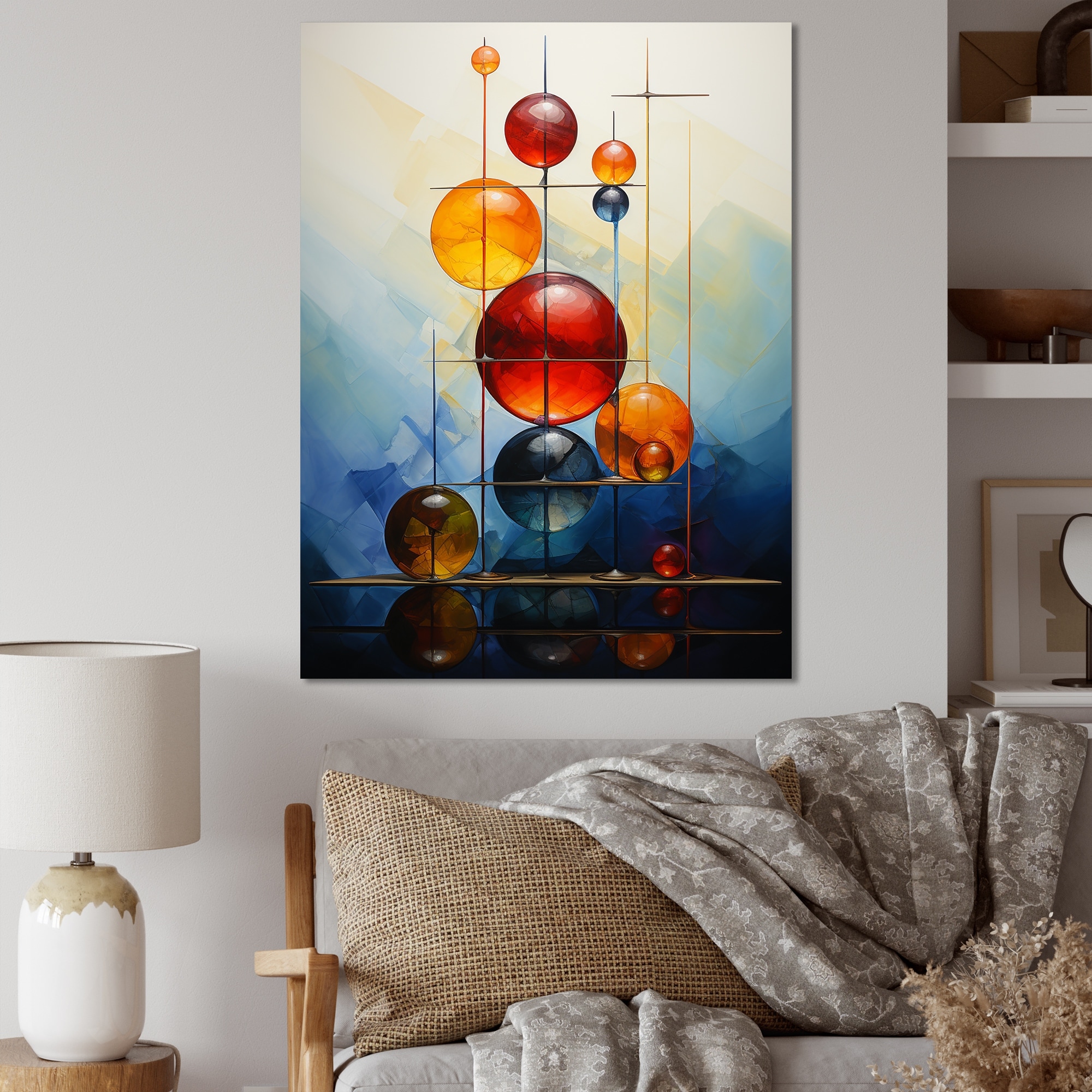 Designart "Opt Art Radiant Spectrum I" Op Art Canvas Art Print - Bed Bath & Beyond - 38983842